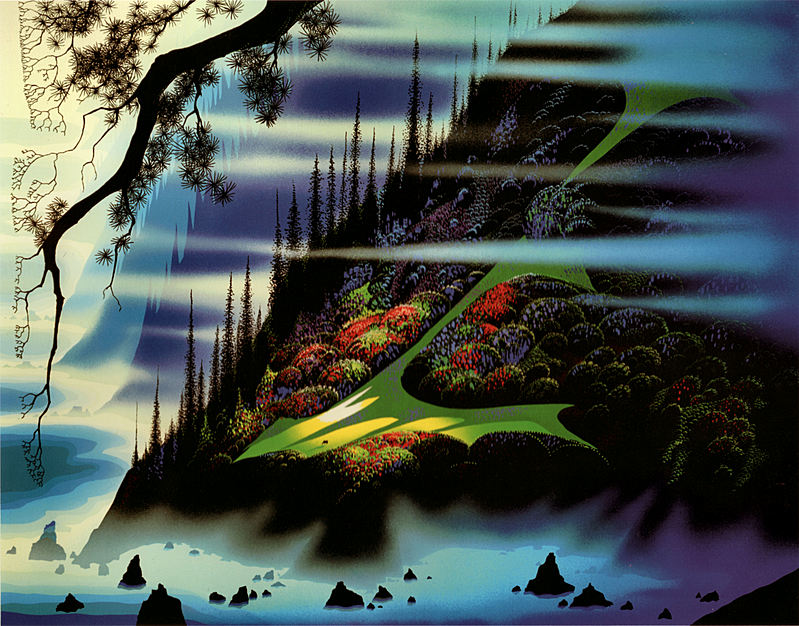Pasture Through the Fog by Eyvind Earle - Show Large Artwork