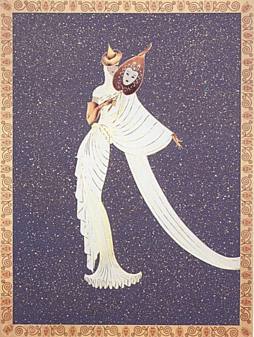 Tanagra (Blue) by Erte - Show Large Artwork
