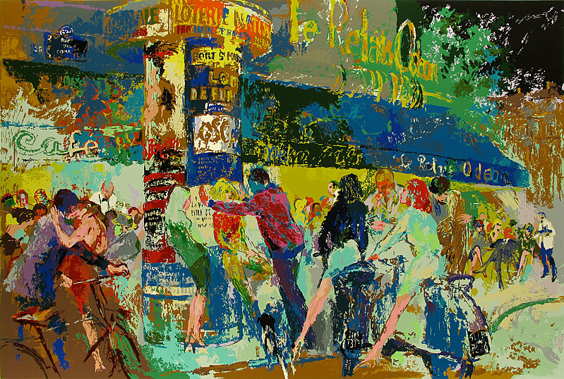 Left Bank Cafe by LeRoy Neiman | Dewey Graff Fine Art | Fine Art Broker